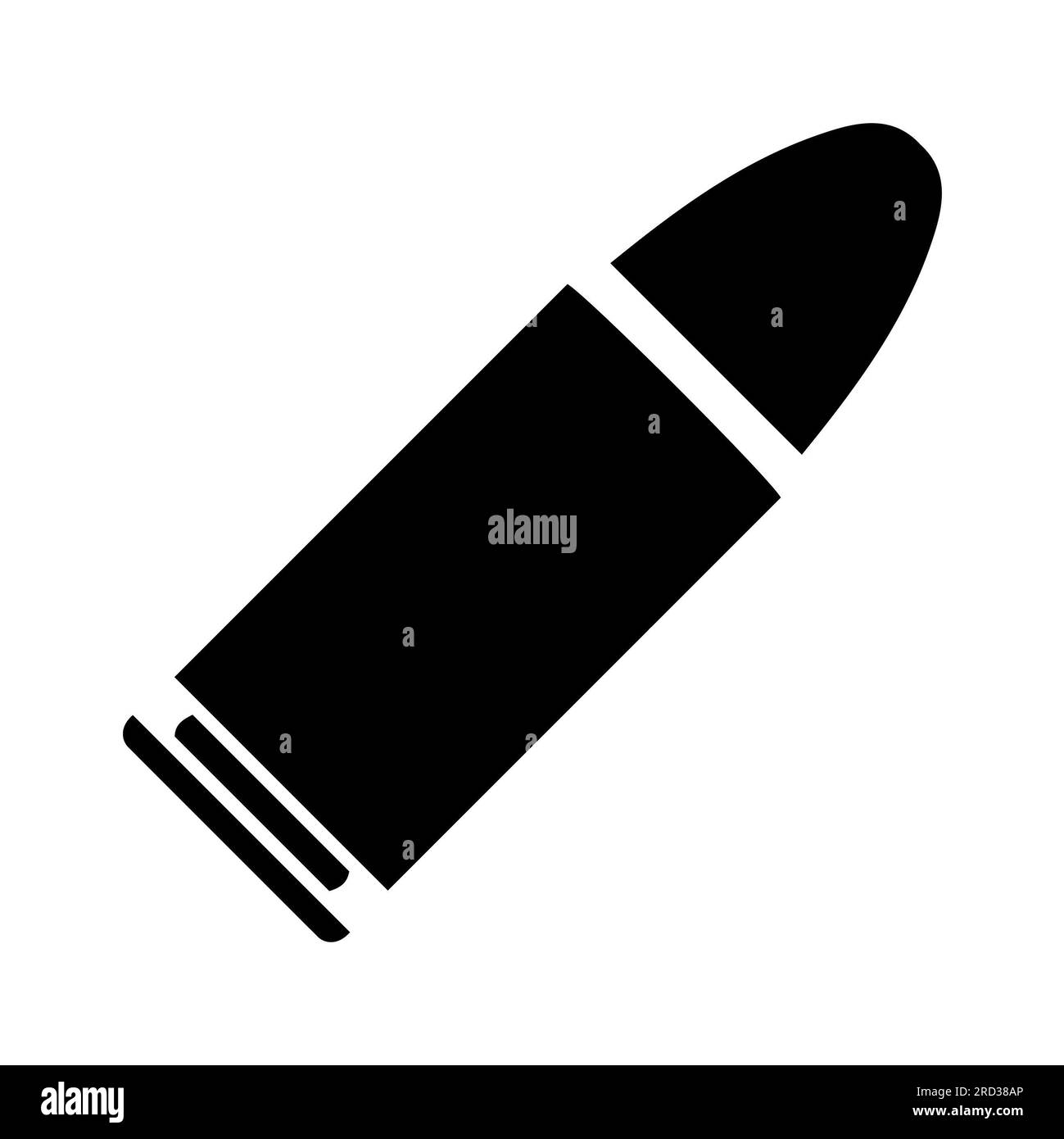 Bullet, cartridge on white background. Isolated illustration Stock ...