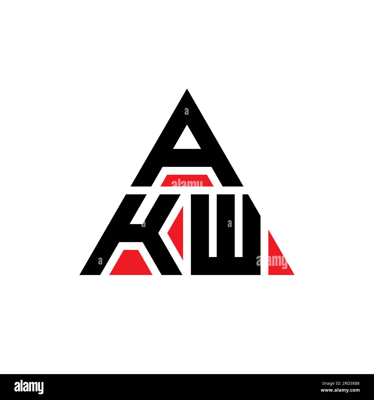 AKW triangle letter logo design with triangle shape. AKW triangle logo ...