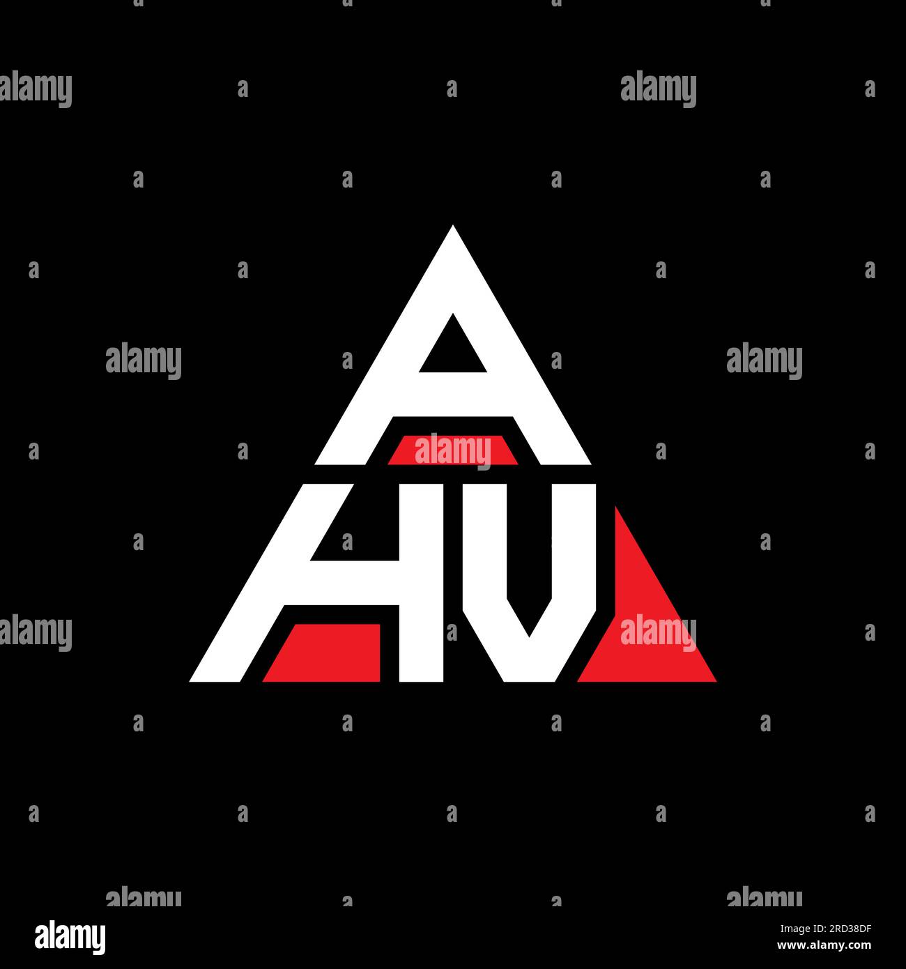 AHV triangle letter logo design with triangle shape. AHV triangle logo ...