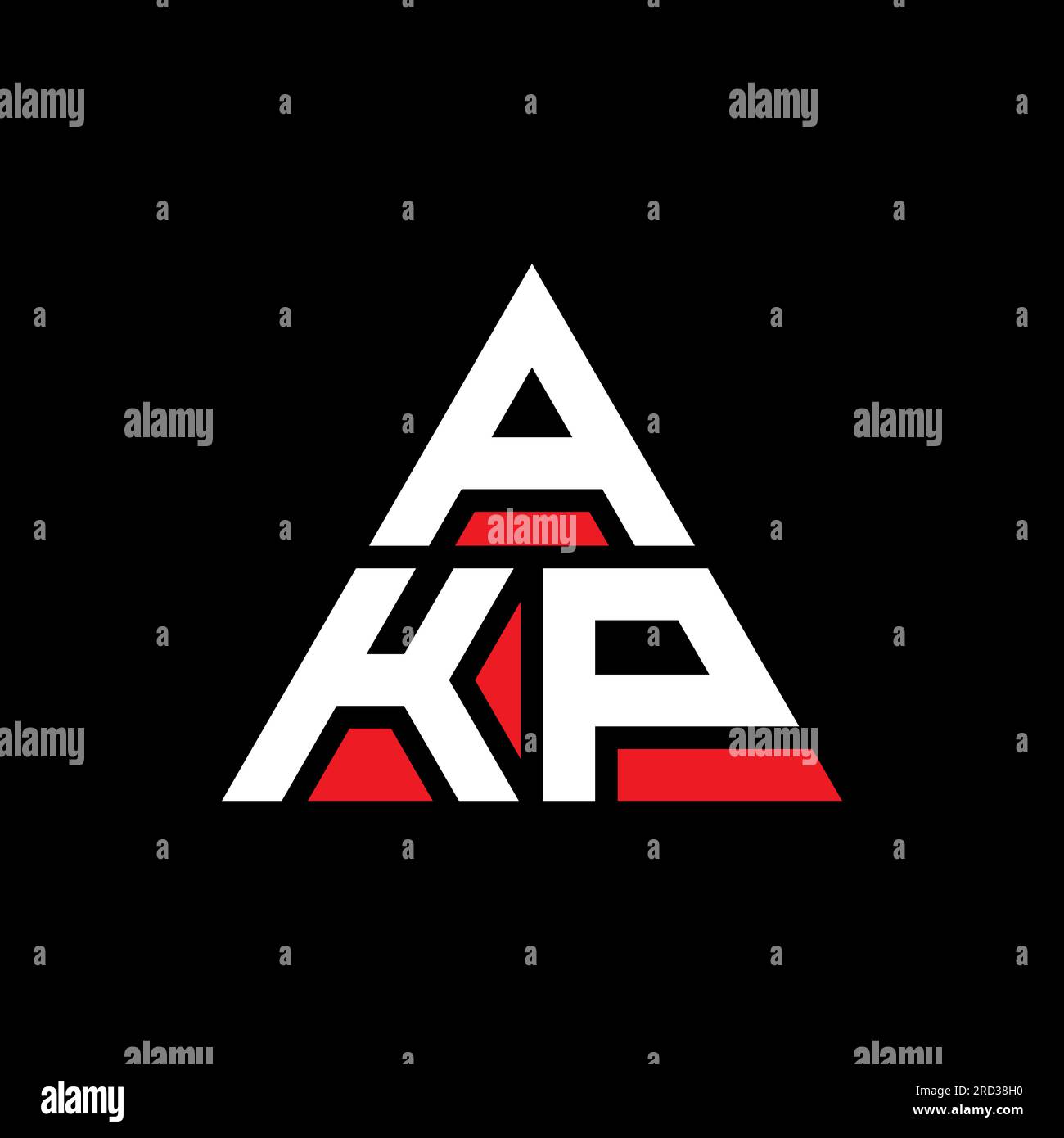 AKP triangle letter logo design with triangle shape. AKP triangle logo ...