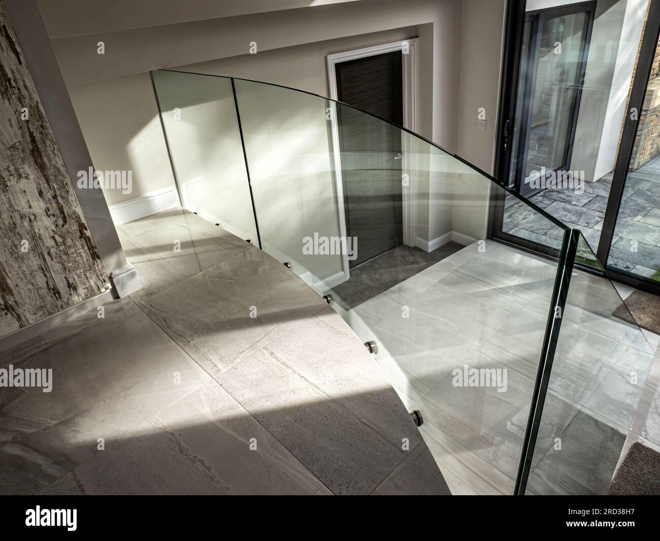 Glass contemporary interior semi circular partition hi-res stock ...