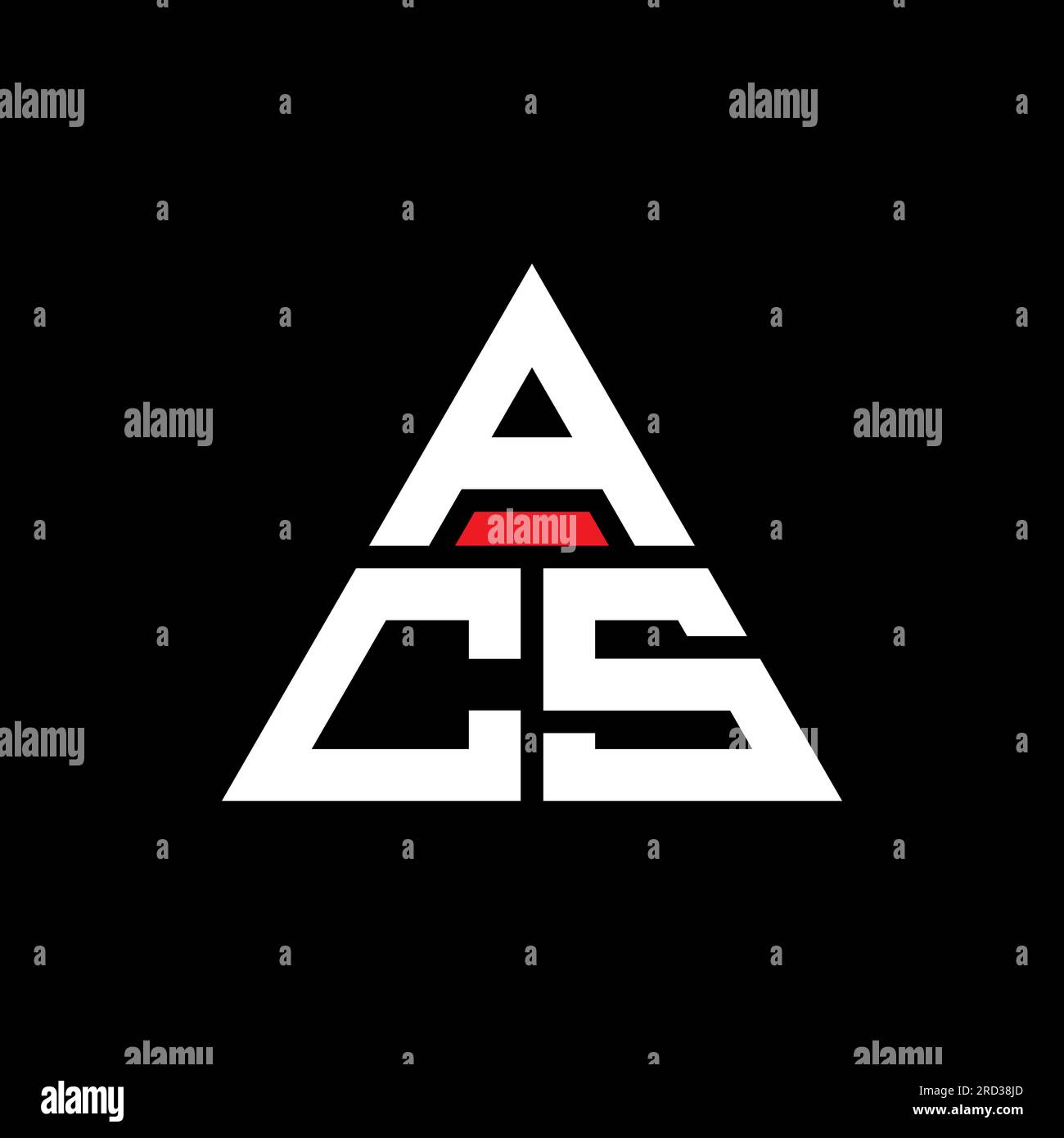 ACS triangle letter logo design with triangle shape. ACS triangle logo ...