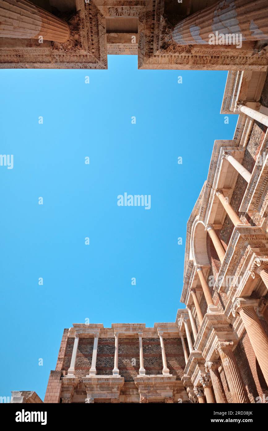 Manisa, Turkey - July 14, 2023: The gymnasium ruins of the ancient city ...