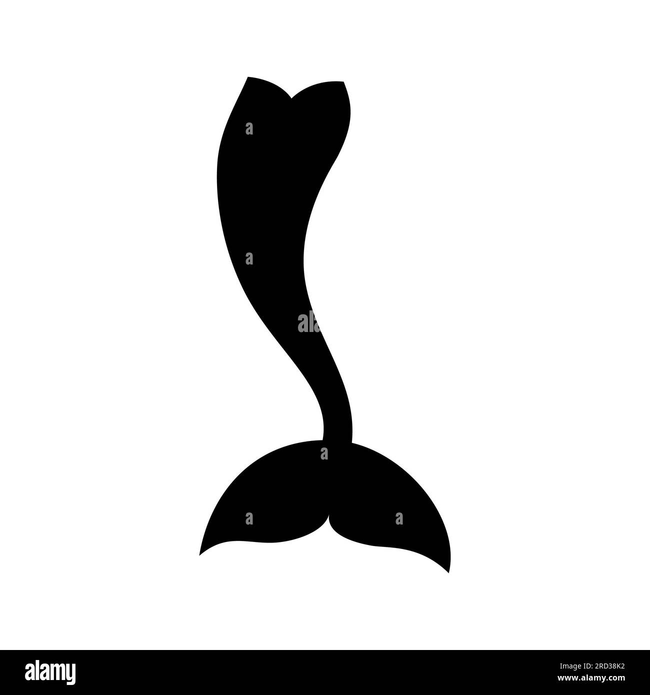 Mermaid tail, half body on white background. Isolated illustration ...