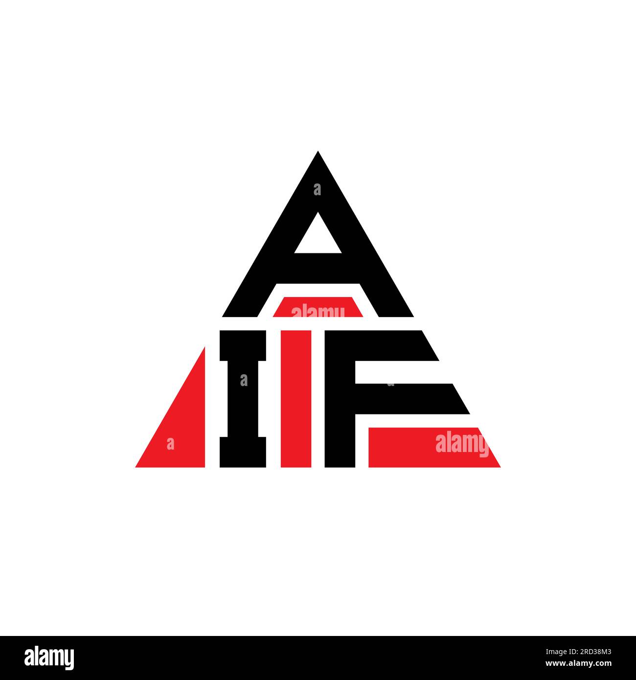 AIF triangle letter logo design with triangle shape. AIF triangle logo ...