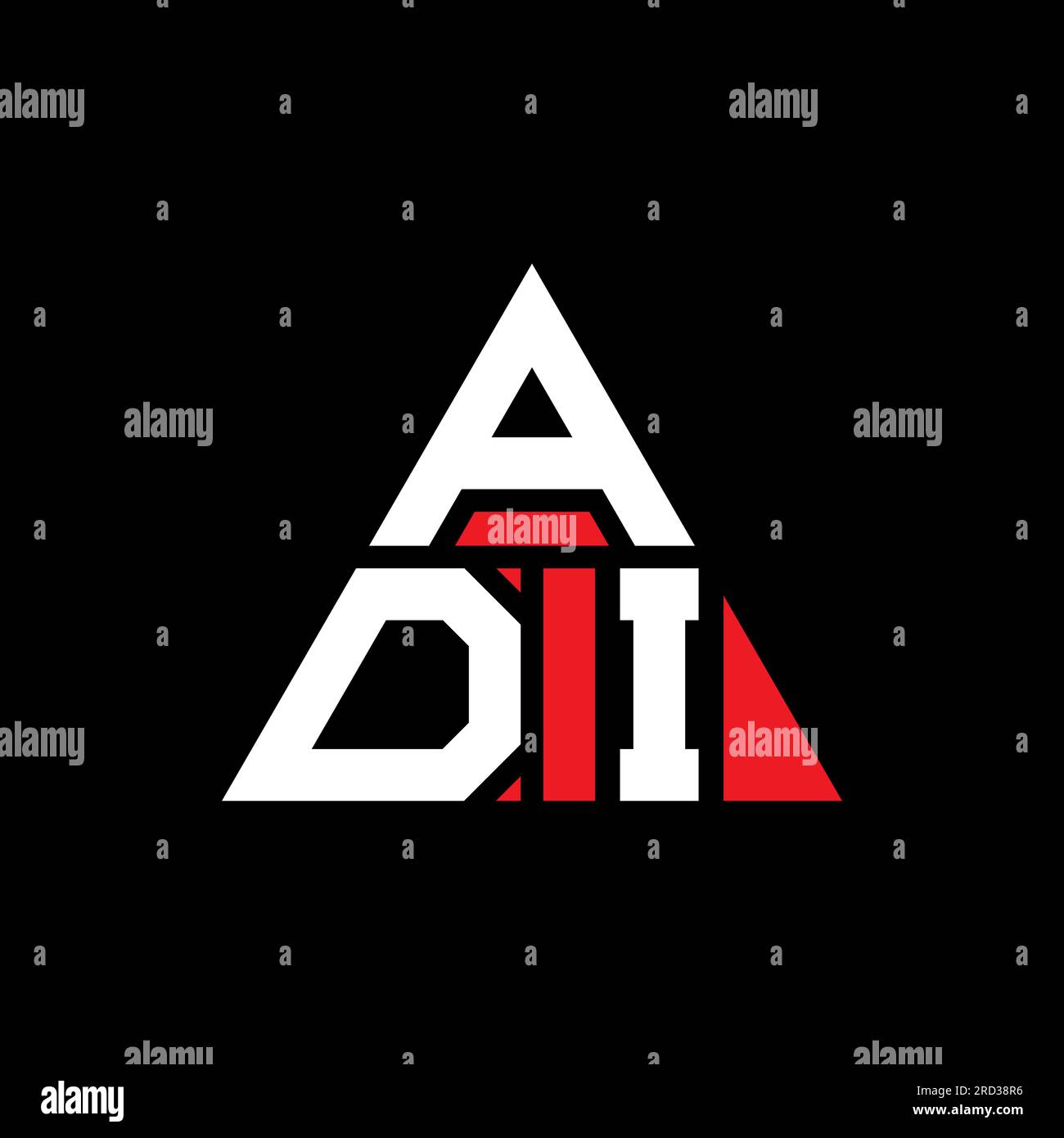 ADI triangle letter logo design with triangle shape. ADI triangle logo ...
