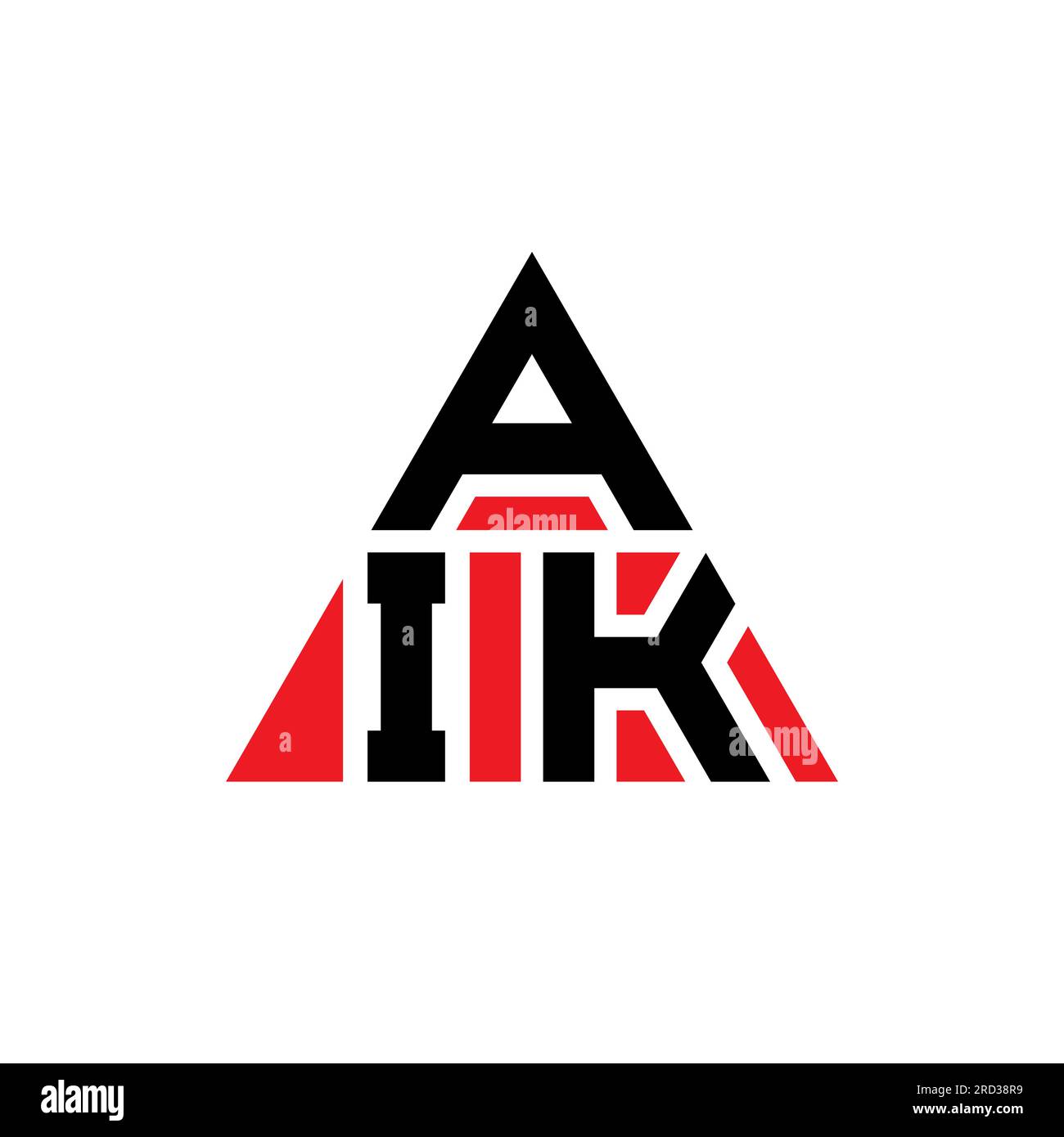 AIK triangle letter logo design with triangle shape. AIK triangle logo ...