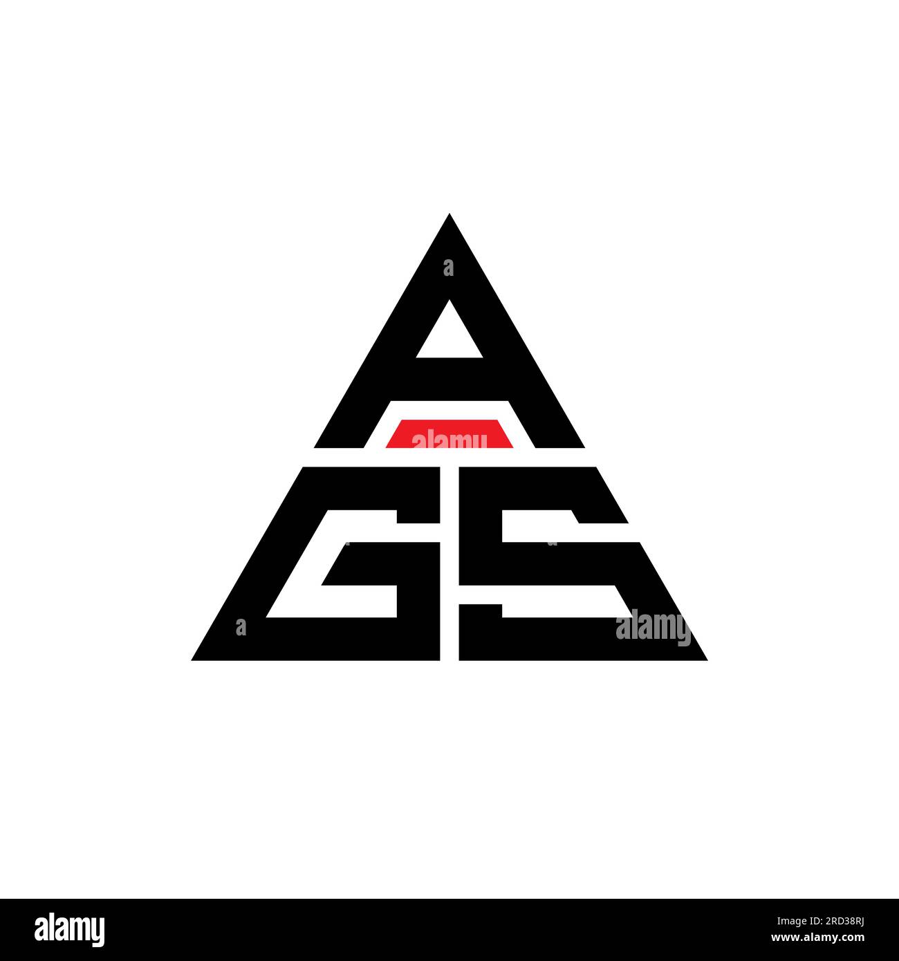 AGS triangle letter logo design with triangle shape. AGS triangle logo ...