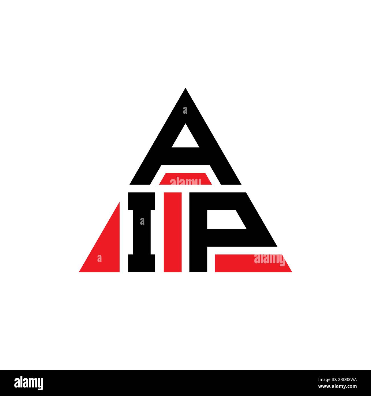 AIP triangle letter logo design with triangle shape. AIP triangle logo ...