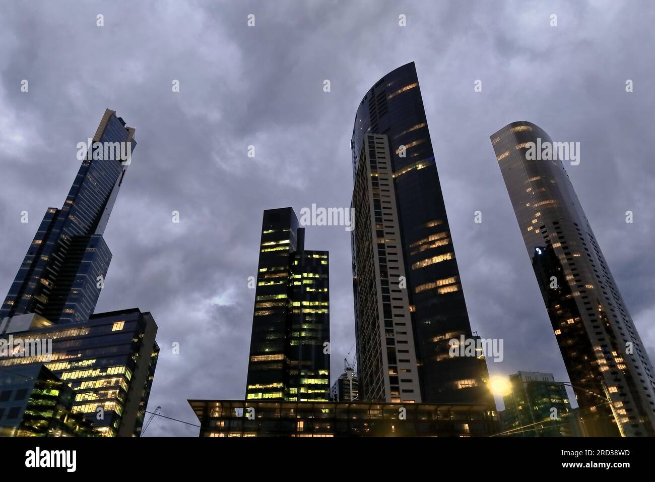 753 High-rise buildings of Southbank suburb as seen at twilight from ...