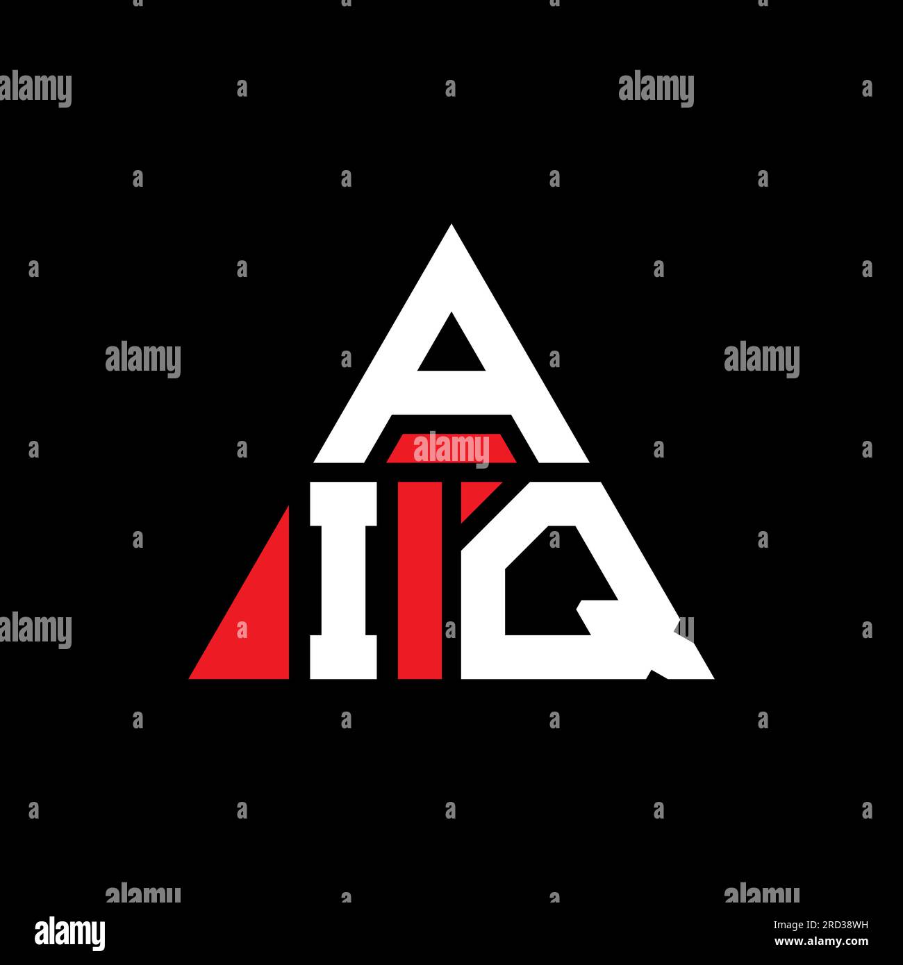 AIQ triangle letter logo design with triangle shape. AIQ triangle logo ...