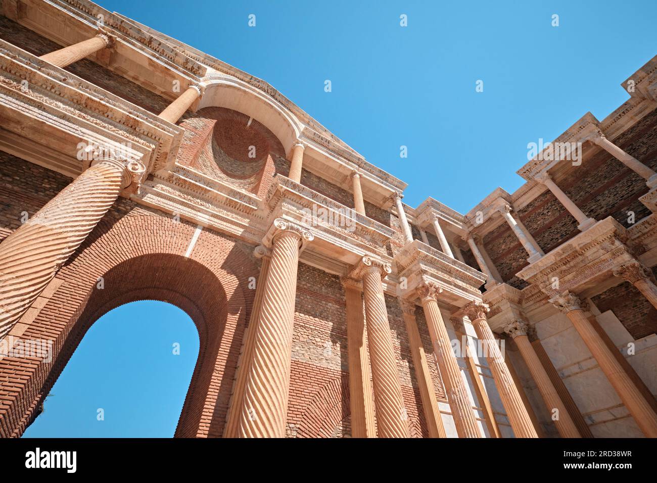 Manisa, Turkey - July 14, 2023: The gymnasium ruins of the ancient city ...