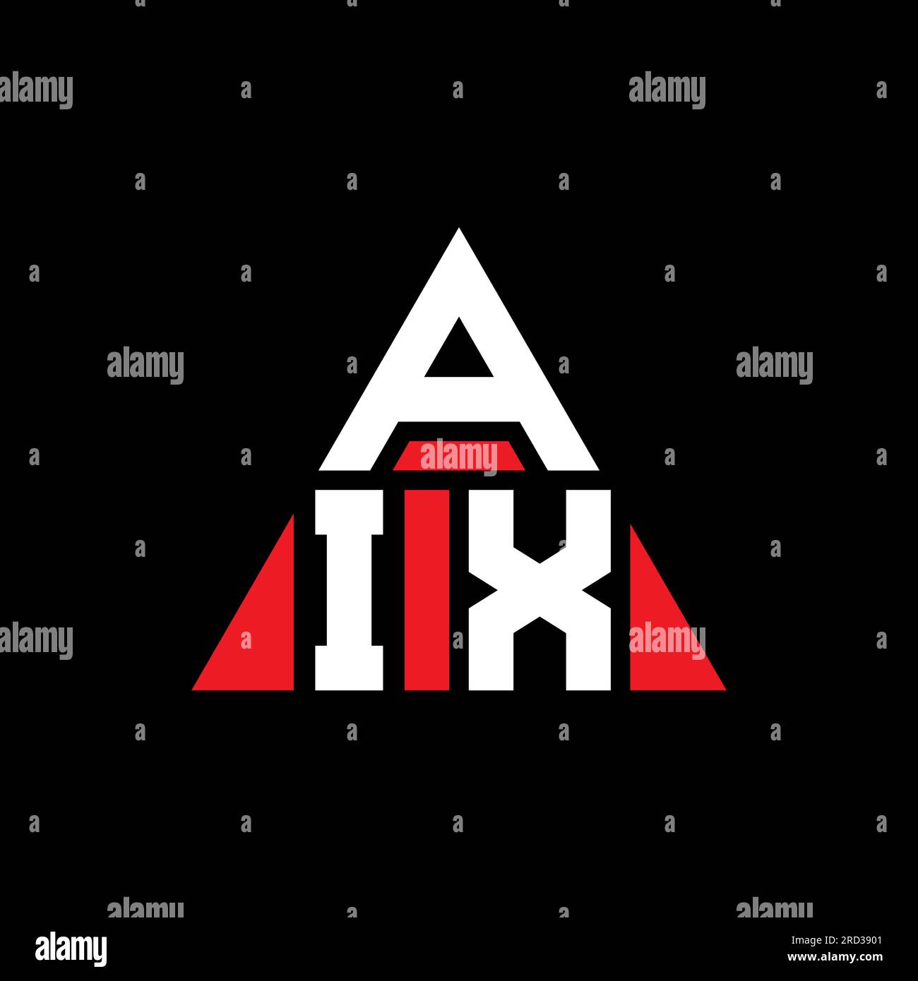 AIX triangle letter logo design with triangle shape. AIX triangle logo ...
