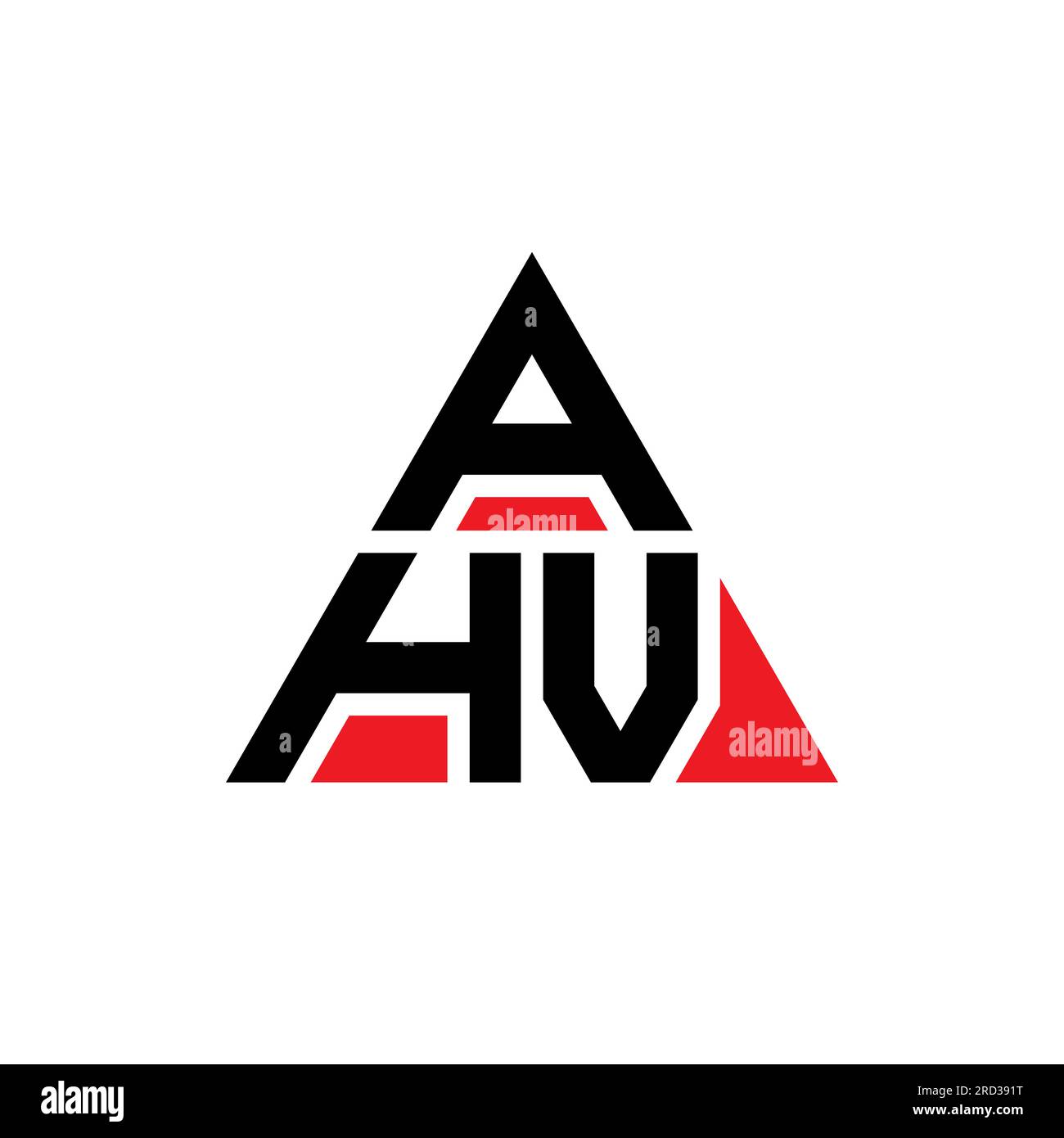 AHV triangle letter logo design with triangle shape. AHV triangle logo ...
