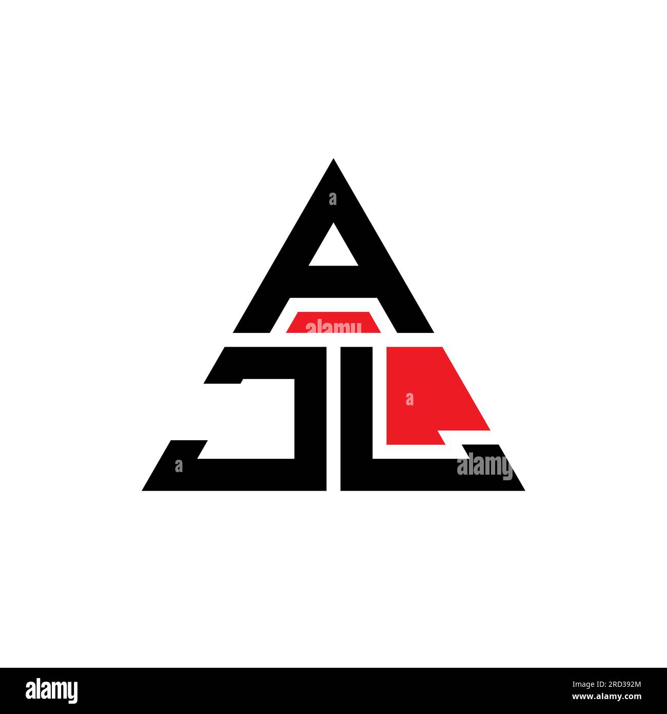 AJL triangle letter logo design with triangle shape. AJL triangle logo ...