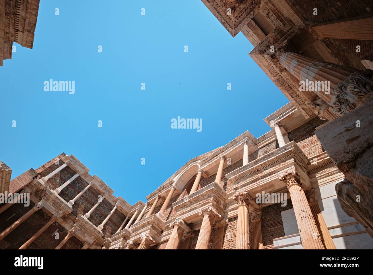 Manisa, Turkey - July 14, 2023: The gymnasium ruins of the ancient city ...