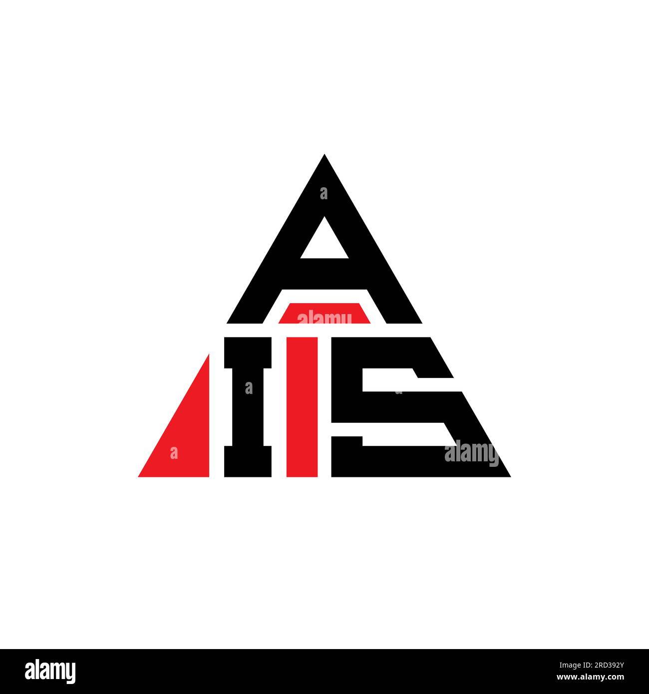 AIS triangle letter logo design with triangle shape. AIS triangle logo ...