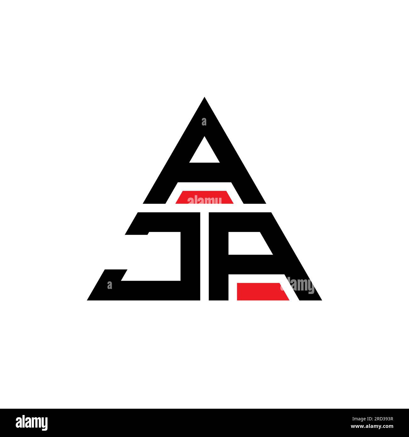 AJA triangle letter logo design with triangle shape. AJA triangle logo ...