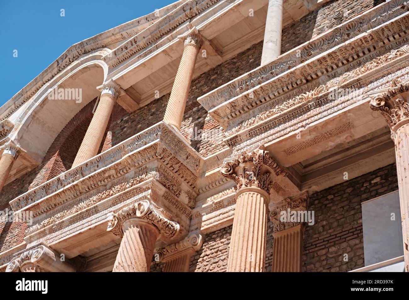 Manisa, Turkey - July 14, 2023: The gymnasium ruins of the ancient city ...