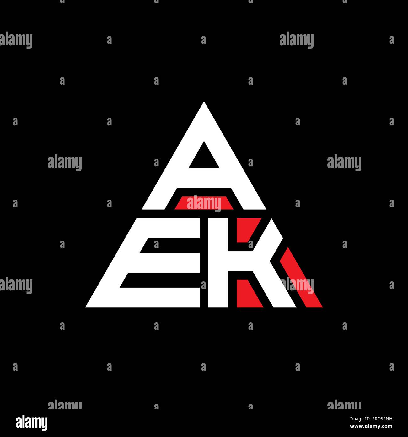AEK triangle letter logo design with triangle shape. AEK triangle logo ...