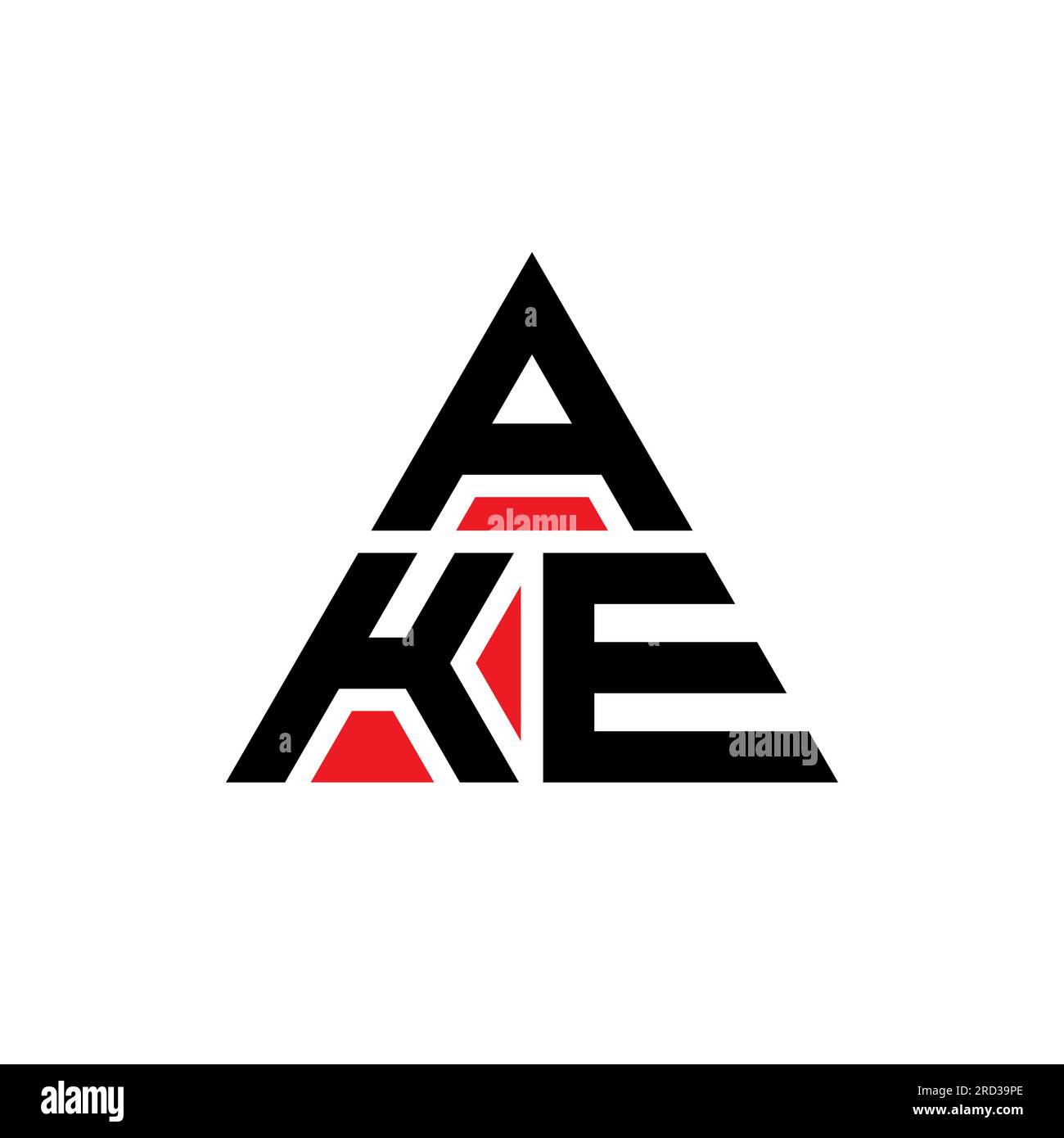 AKE triangle letter logo design with triangle shape. AKE triangle logo ...