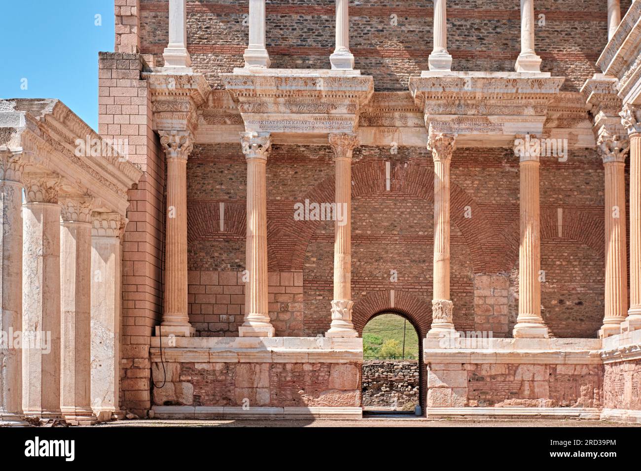 Manisa, Turkey - July 14, 2023: The gymnasium ruins of the ancient city ...