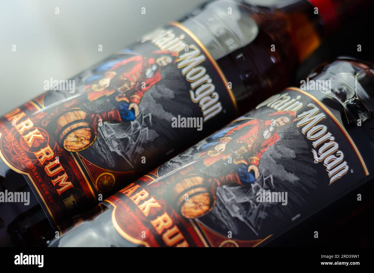 LONDON, UK - 06 JULY Captain Morgan Dark Rum is made from a secret ...