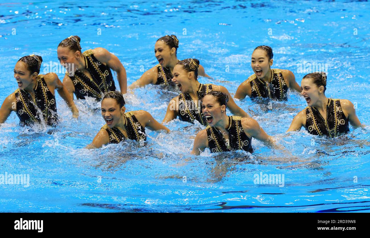 United States of America's swimmers perform during Artistic Swimming ...