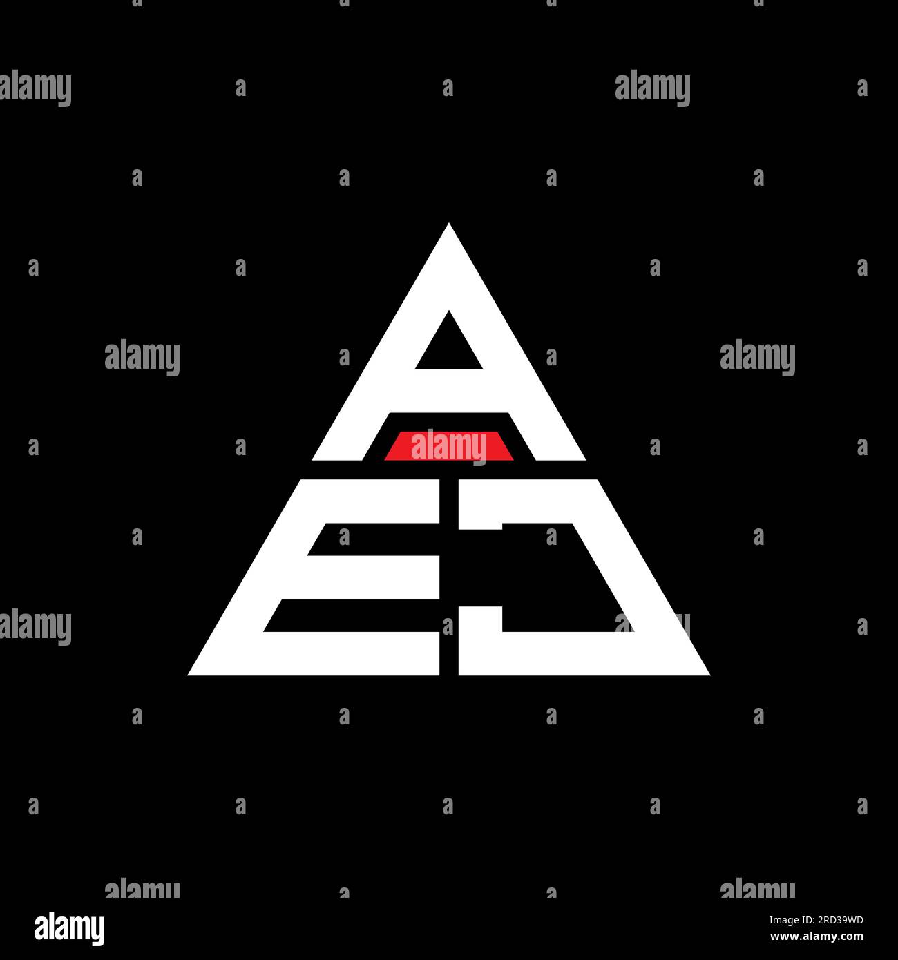 AEJ triangle letter logo design with triangle shape. AEJ triangle logo ...