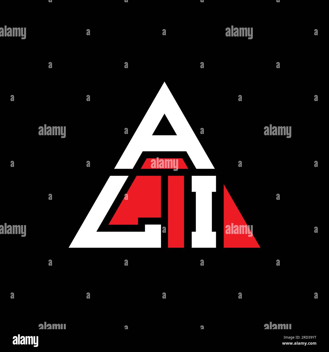 ALI triangle letter logo design with triangle shape. ALI triangle logo ...