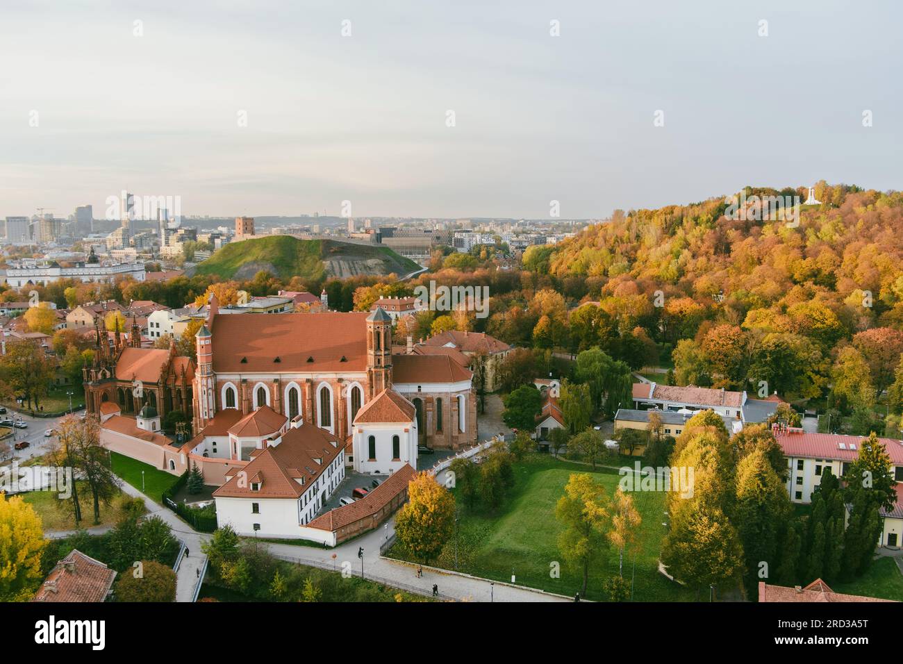 Aerial view of St. Anne Church and neighbouring Bernardine Church, one ...