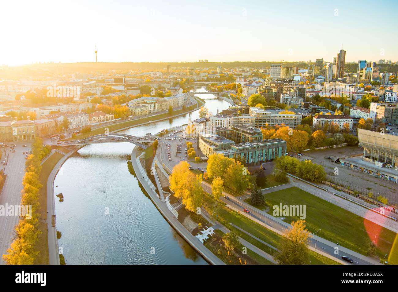 Autumn nature park flyover fall hi-res stock photography and images - Alamy