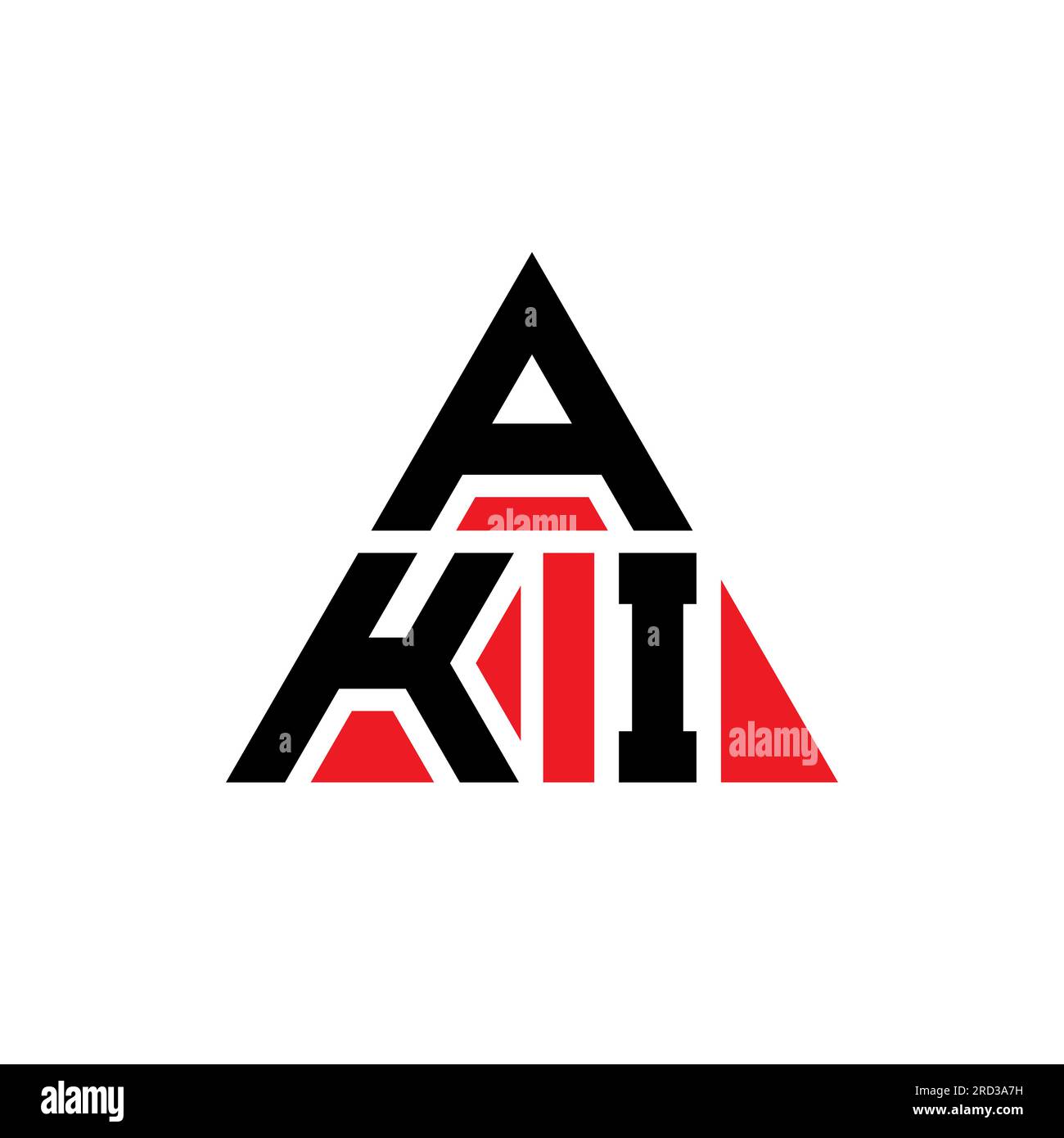 AKI triangle letter logo design with triangle shape. AKI triangle logo design monogram. AKI ...