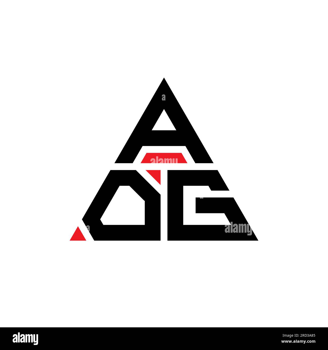 AOG triangle letter logo design with triangle shape. AOG triangle logo ...