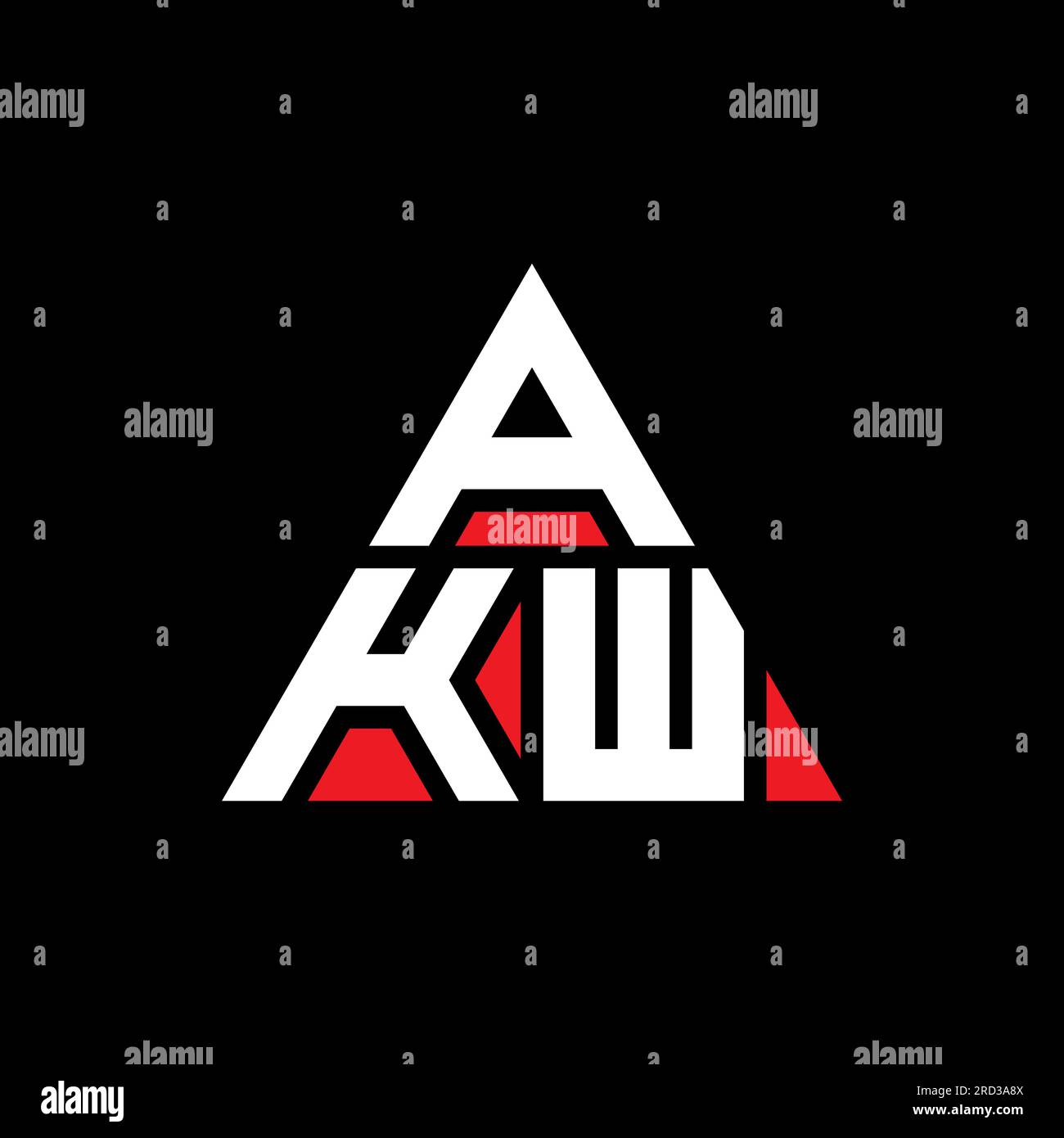 AKW triangle letter logo design with triangle shape. AKW triangle logo ...