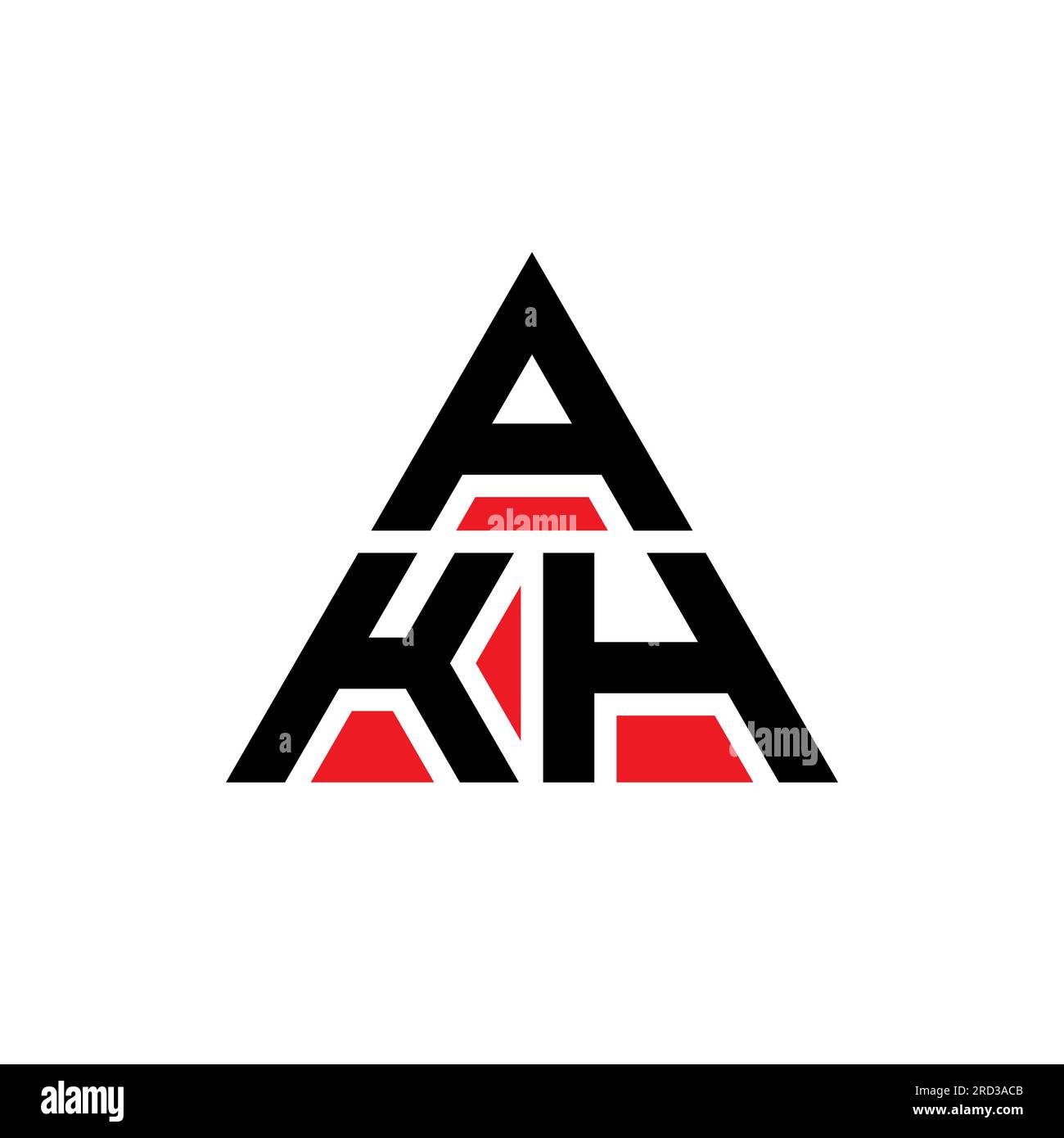 AKH triangle letter logo design with triangle shape. AKH triangle logo ...