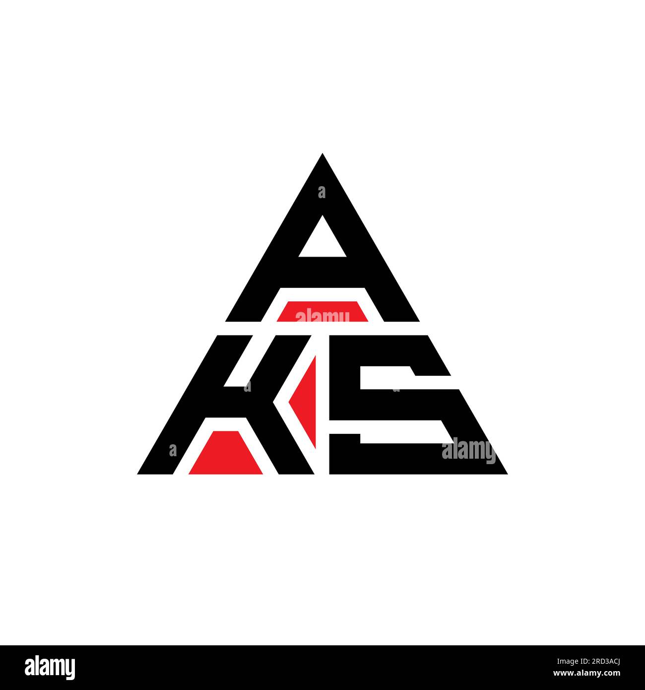 AKS triangle letter logo design with triangle shape. AKS triangle logo ...