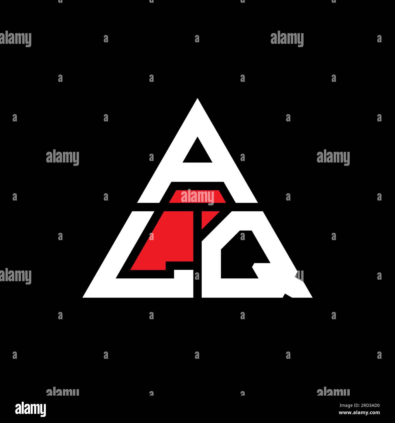 ALQ triangle letter logo design with triangle shape. ALQ triangle logo ...