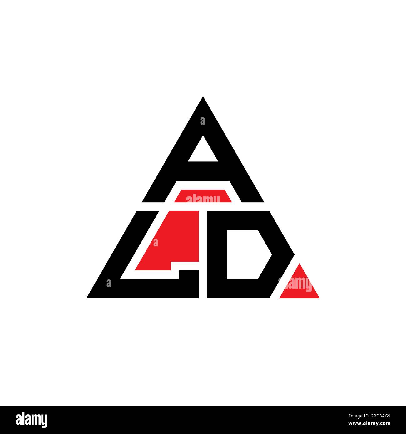 ALD triangle letter logo design with triangle shape. ALD triangle logo ...