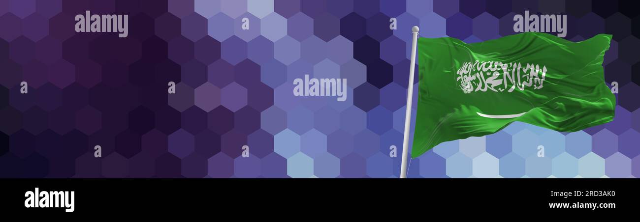 Large Saudi Arabia flag waving in the wind Stock Photo - Alamy