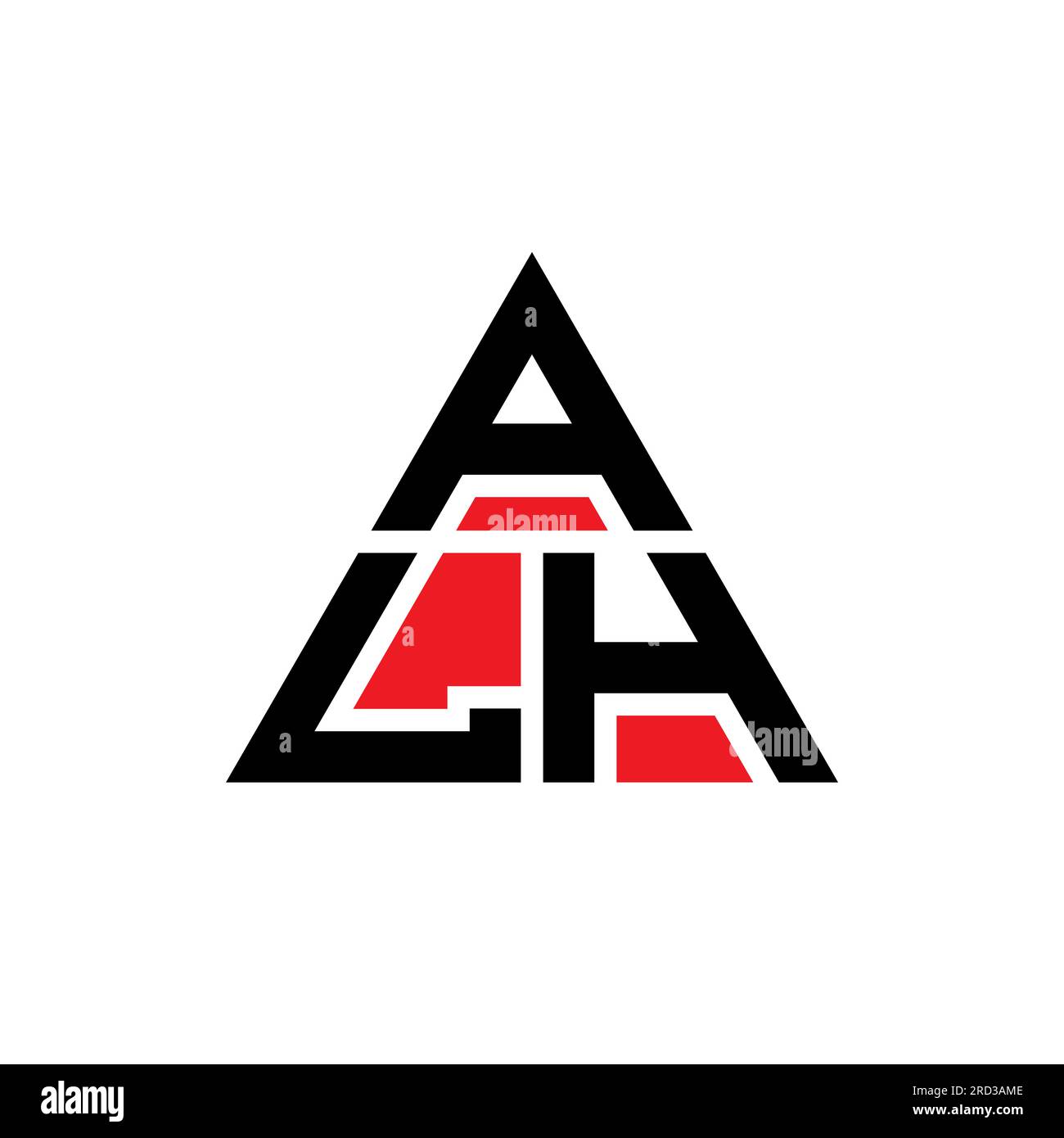 ALH triangle letter logo design with triangle shape. ALH triangle logo design monogram. ALH ...