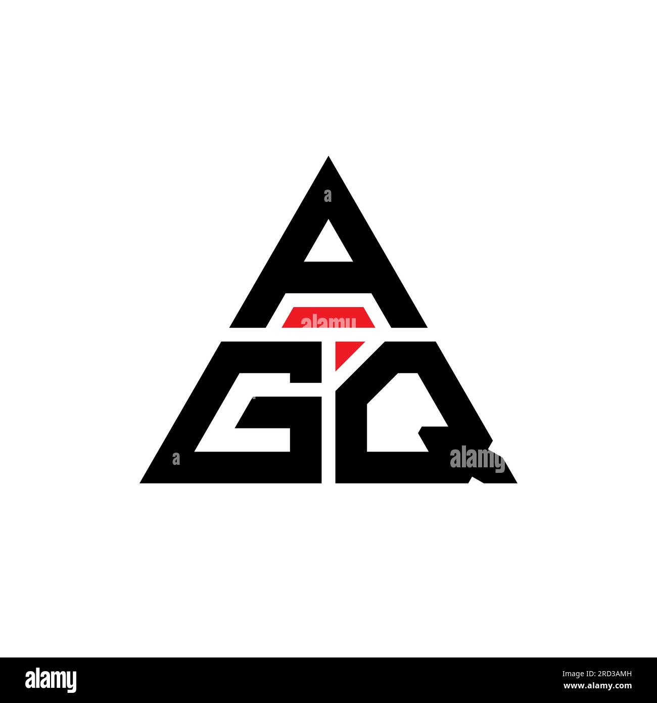 AGQ triangle letter logo design with triangle shape. AGQ triangle logo ...