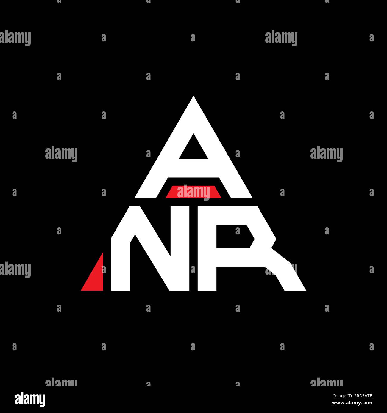 ANR triangle letter logo design with triangle shape. ANR triangle logo ...