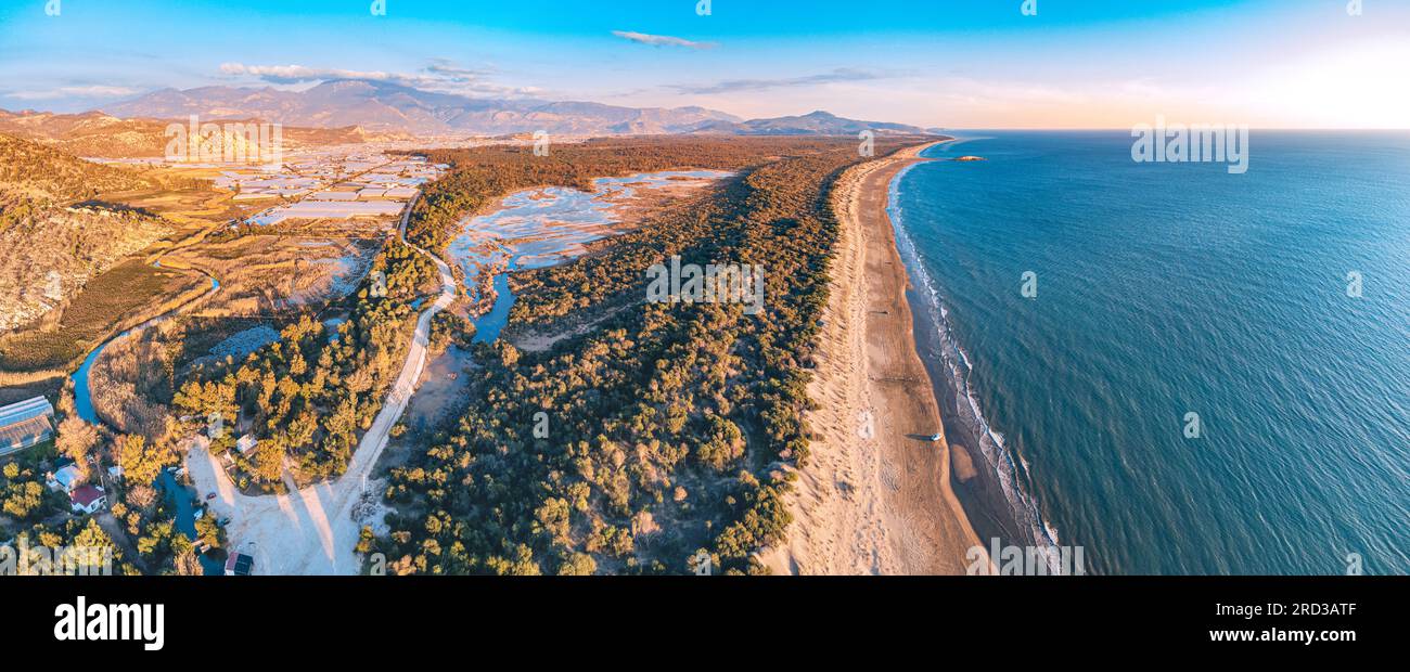 Captivating the eye from high above, Patara Beach reveals its famous ...