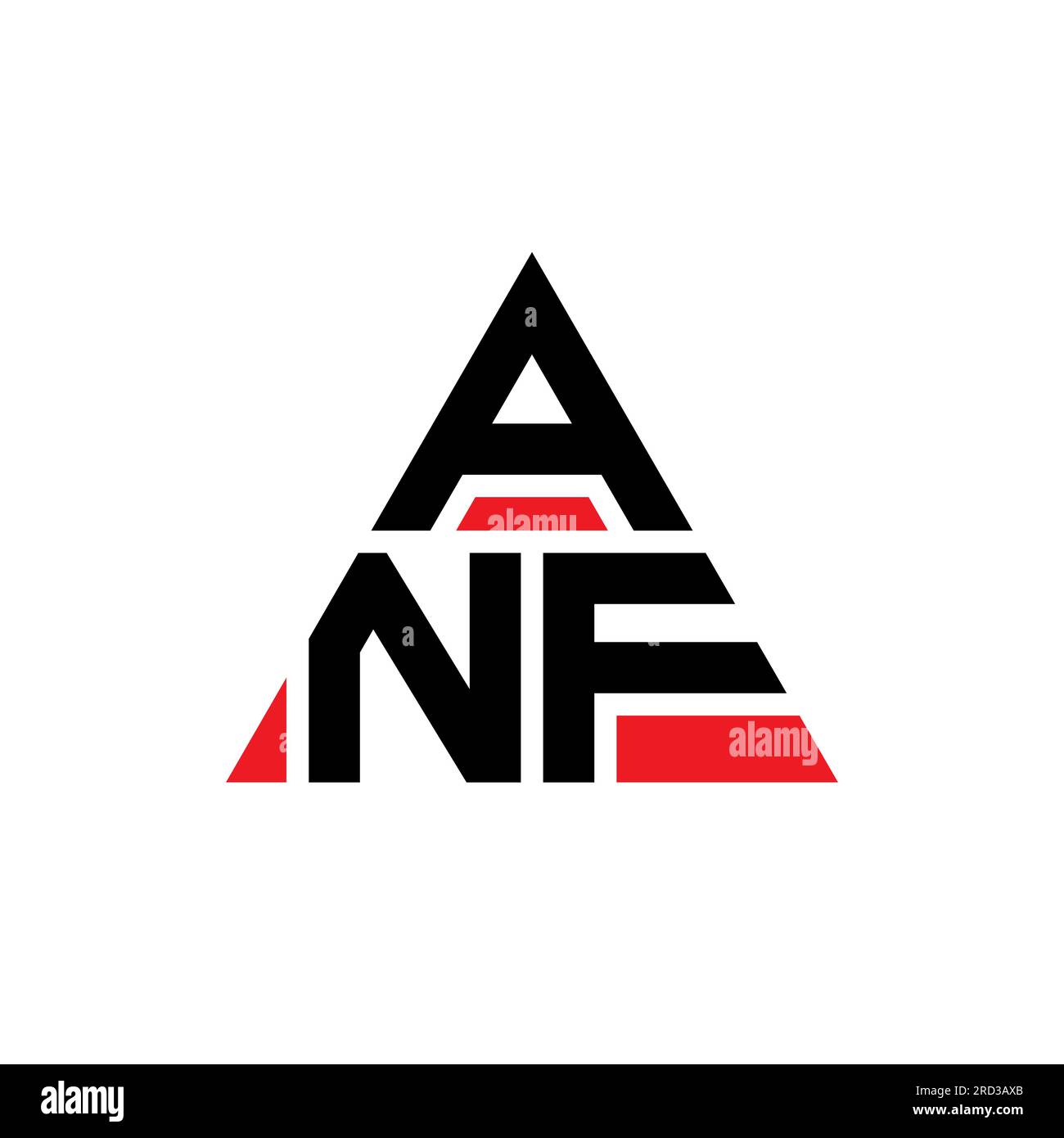 ANF triangle letter logo design with triangle shape. ANF triangle logo ...