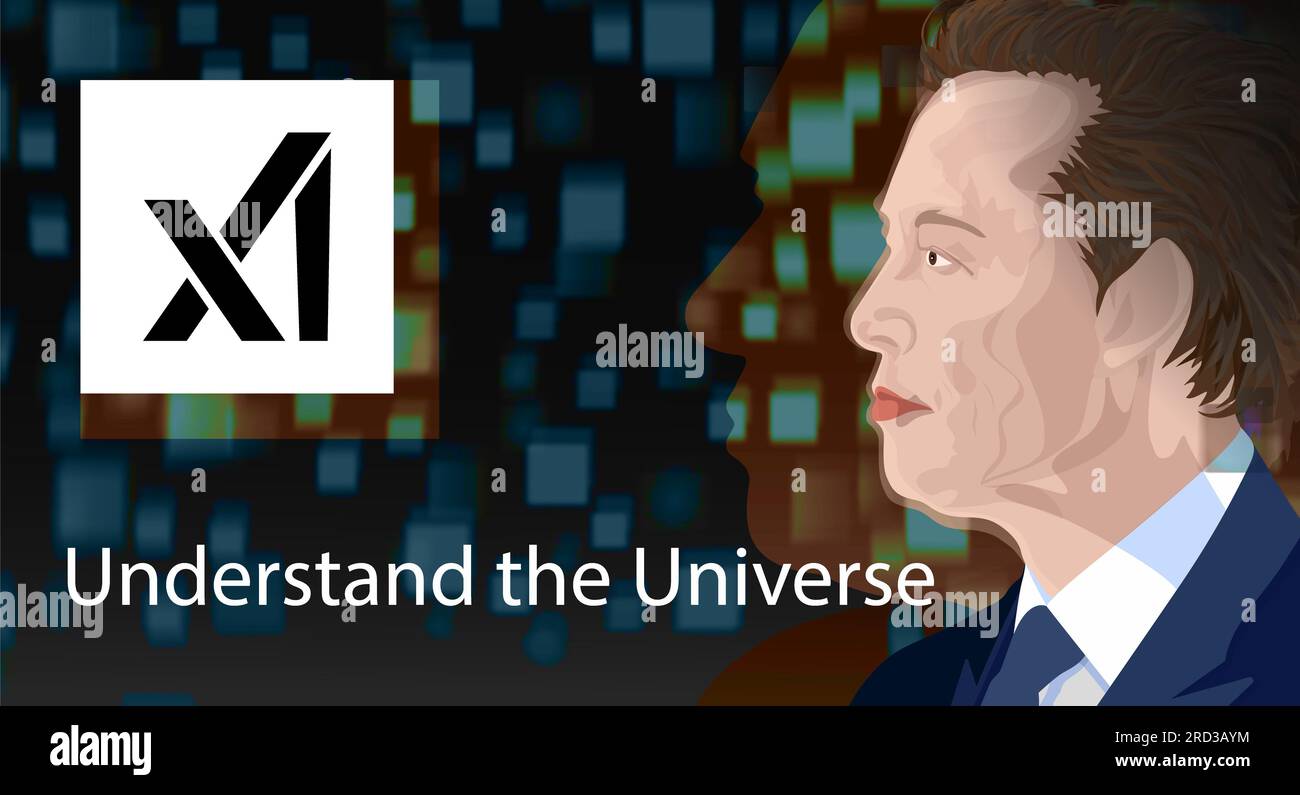 Elon Musk founded xAI. Elon Musk portrait and xAI inscription. July 12 ... Elon Musk founded xAI. Elon Musk portrait and xAI inscription. July 12 ...