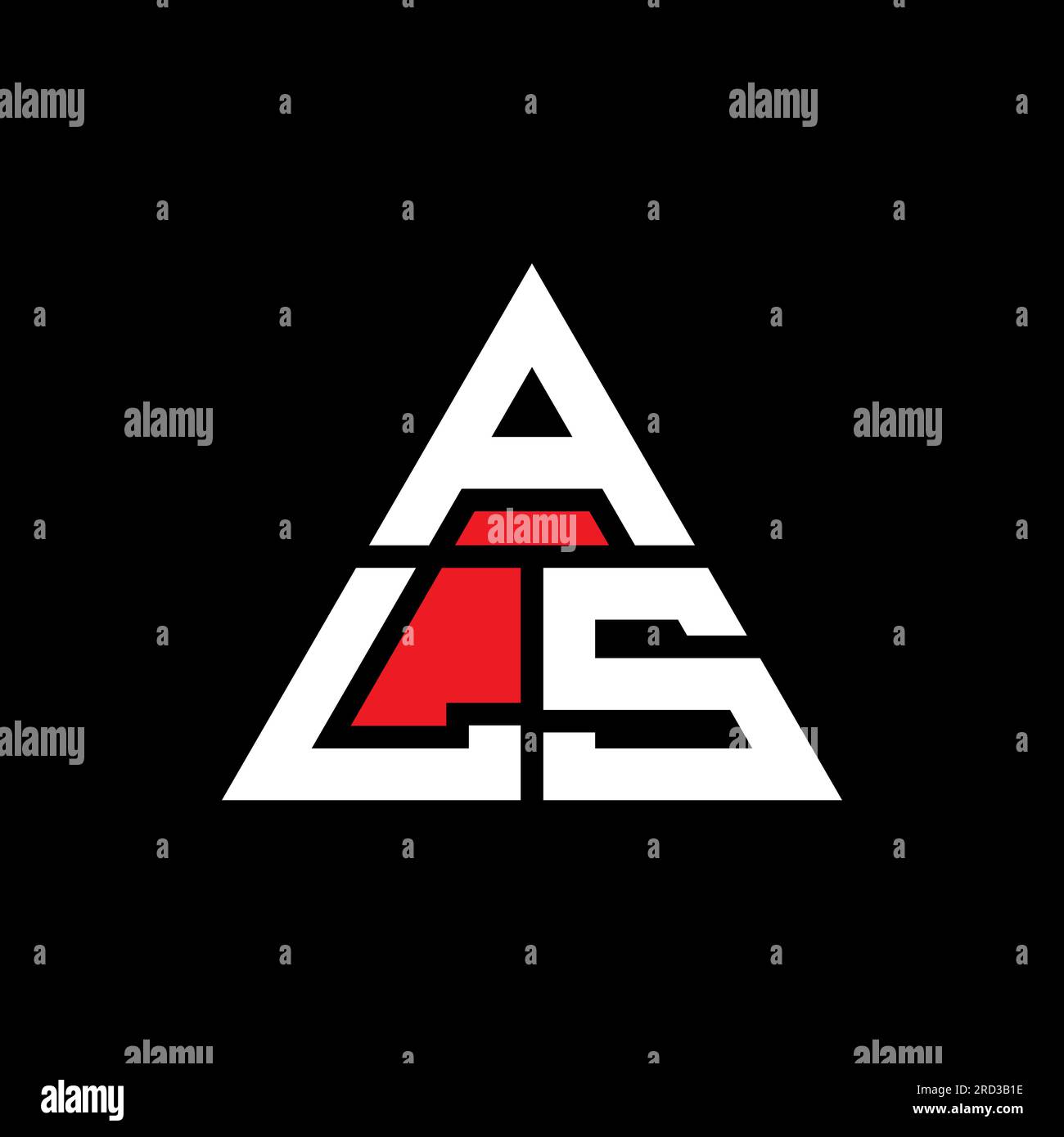 ALS triangle letter logo design with triangle shape. ALS triangle logo ...