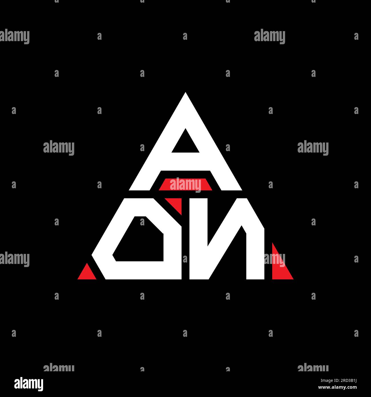 AON triangle letter logo design with triangle shape. AON triangle logo ...