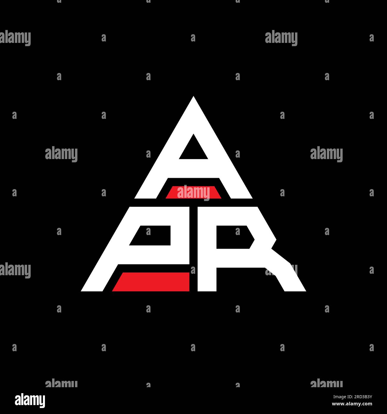 APR triangle letter logo design with triangle shape. APR triangle logo ...