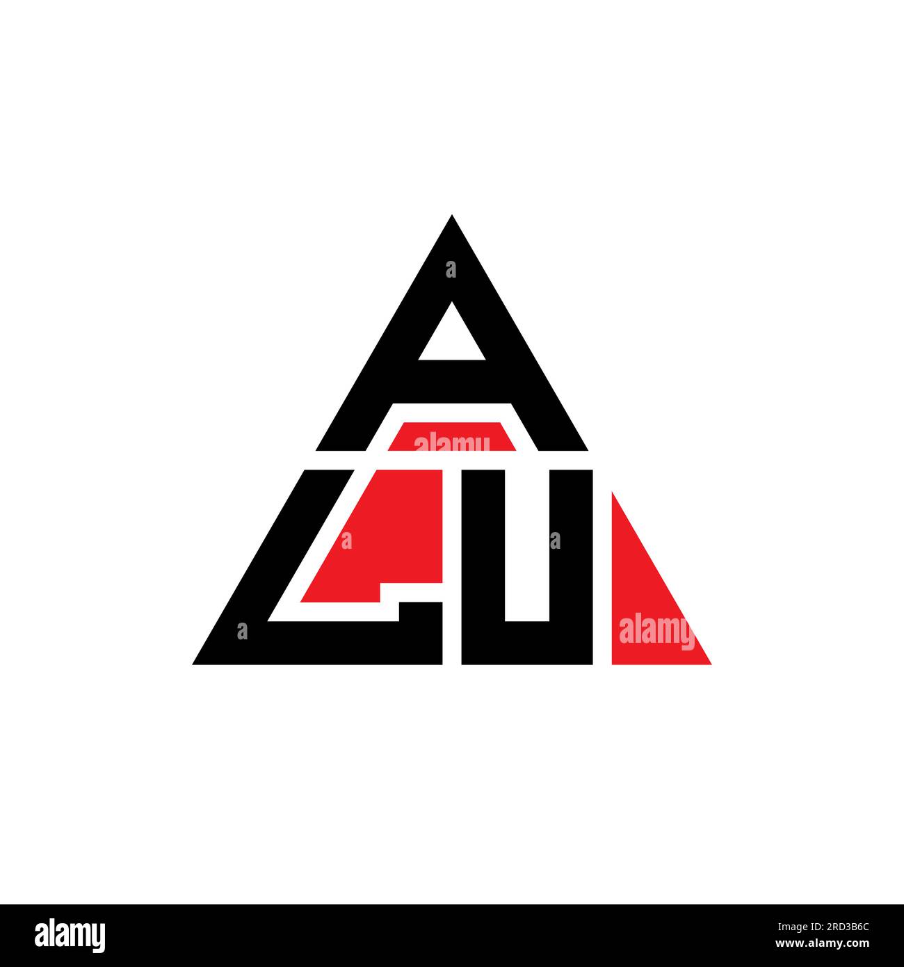 ALU triangle letter logo design with triangle shape. ALU triangle logo ...